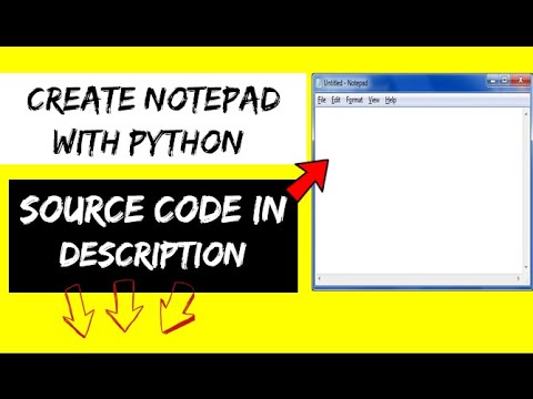 Create Notepad Using Python Youtube
