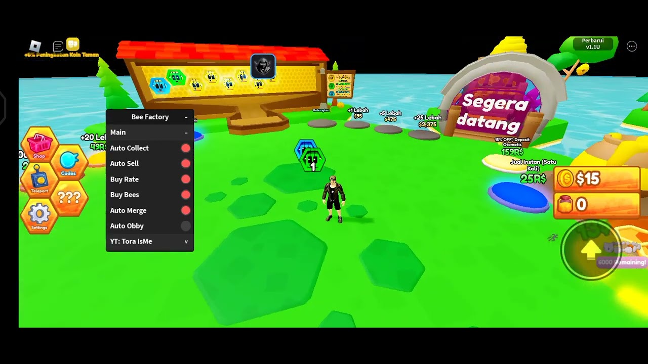 Free Ugc Roblox Bee Factory Op Auto Farm Youtube