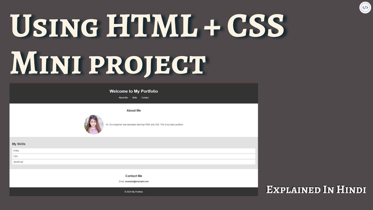 Using Html Css Mini Project Youtube