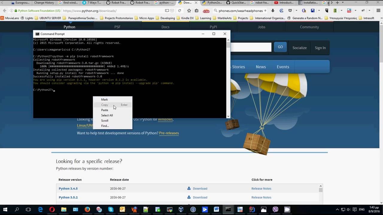 Robotframework Installation With Ride Ide Youtube