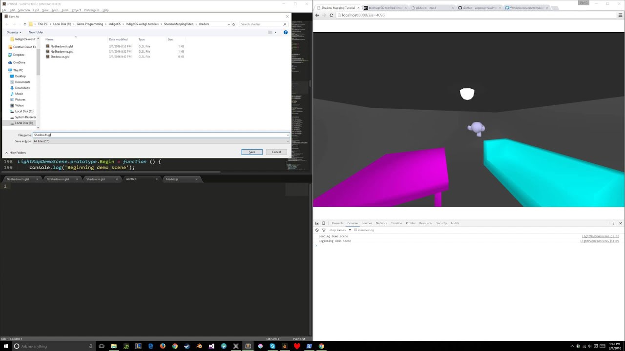 Webgl Shadow Mapping Tutorial 2 Implement Shadow Mapping Youtube