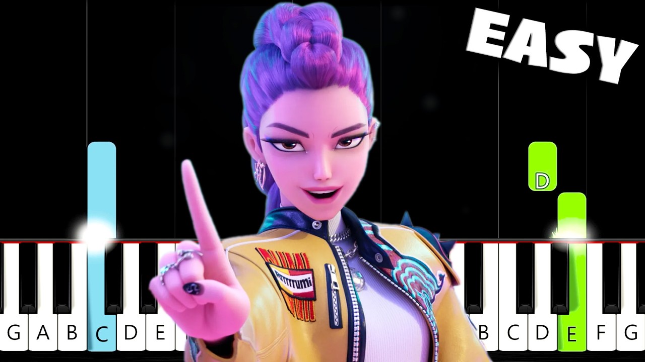 Huntr X Golden Kpop Demon Hunters Easy Piano Tutorial Chords