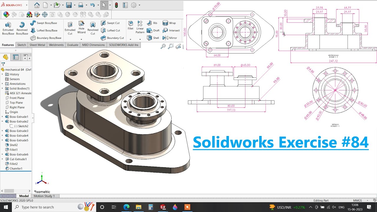 Solidworks Tutorial For Mechanical Engineering Youtube