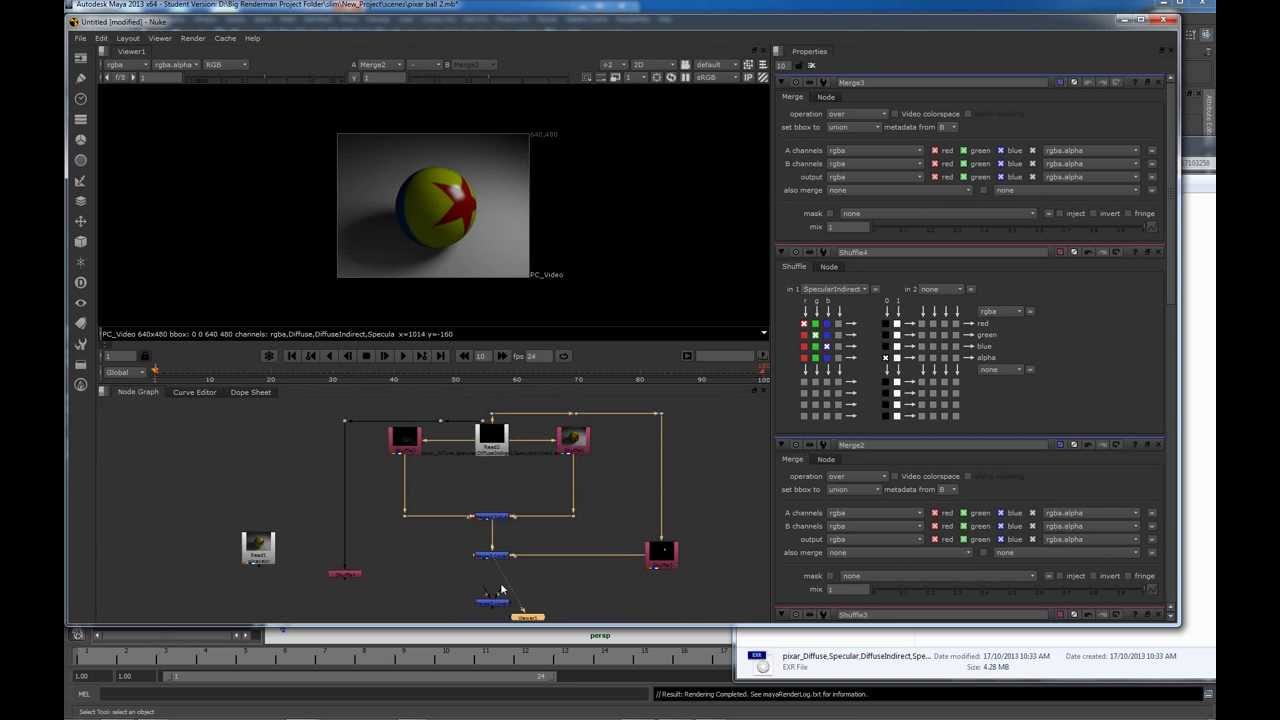 43 Renderman Exr Channels And Compositing In Nuke Youtube