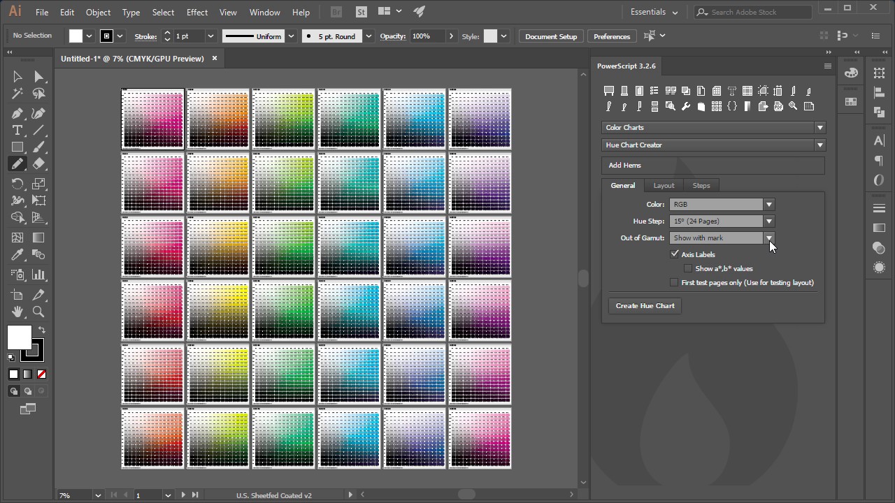 Hue Chart Creator Powerscript For Adobe Illustrator Youtube