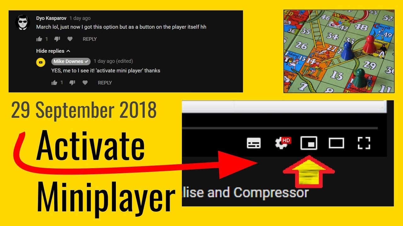 Youtube Desktop Mini Player New Oct 18 Activate Mini Player Button Demo