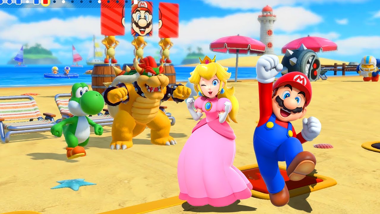 Super Mario Party Challenge Road Couple Mario And Peach Together