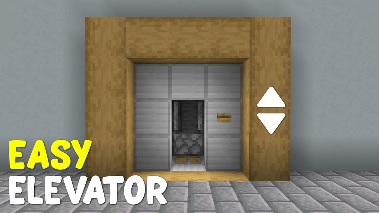 Minecraft How To Make A Working Elevator Easy Youtube
