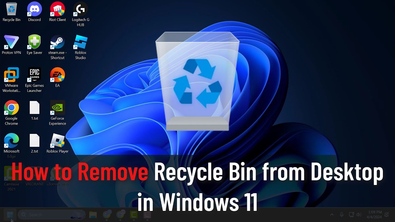 How To Remove Recycle Bin From Desktop In Windows 11 Youtube