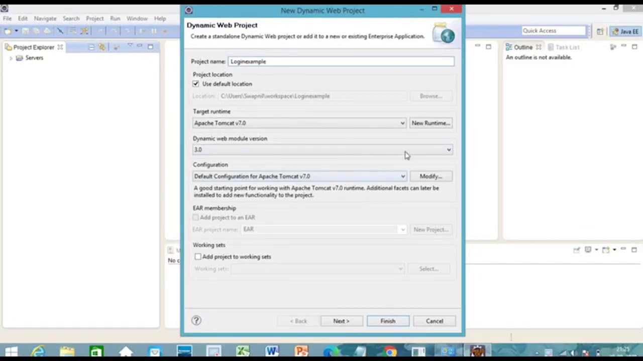 Login Example Servlet And Jsp Eclipse And Tomcat Youtube