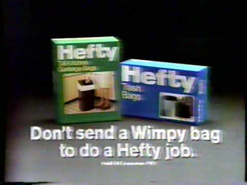1986 Hefty Trash Bags Hefty Hefty Hefty Wimpy Wimpy Wimpy Tv