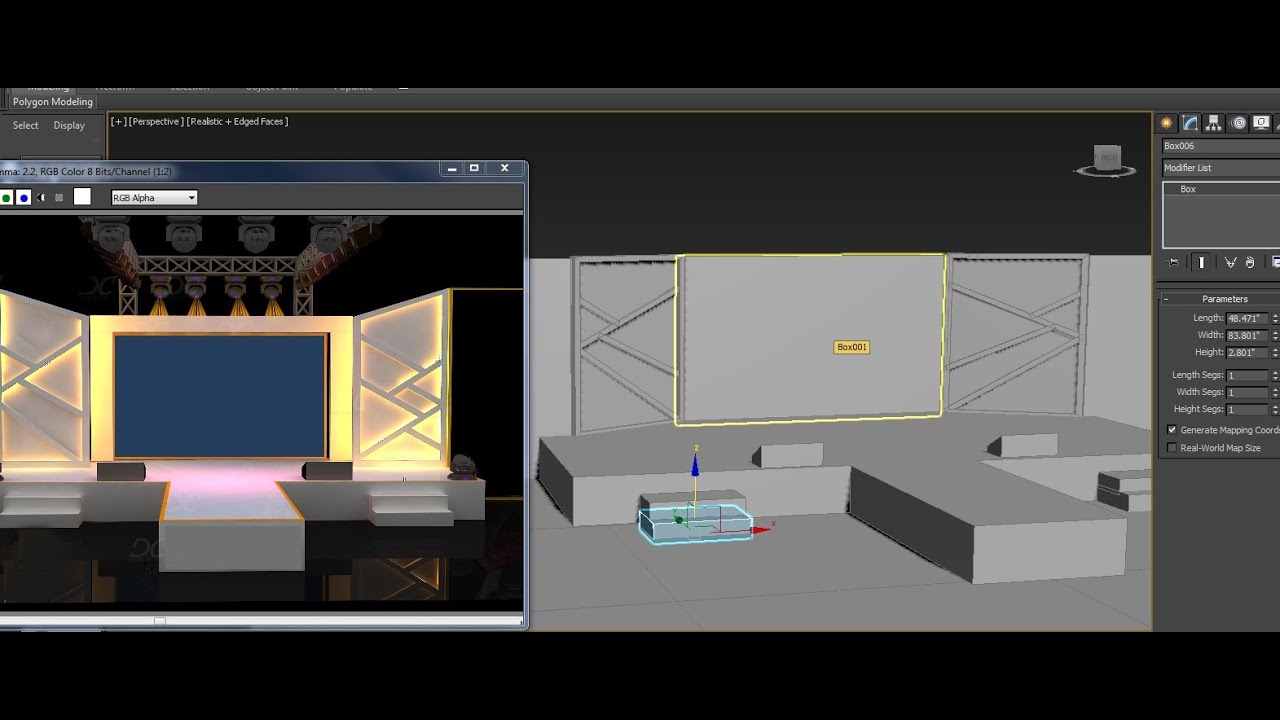 Tutorial On Modeling Texturing Lighting A 3d Stage In 3dsmax Part