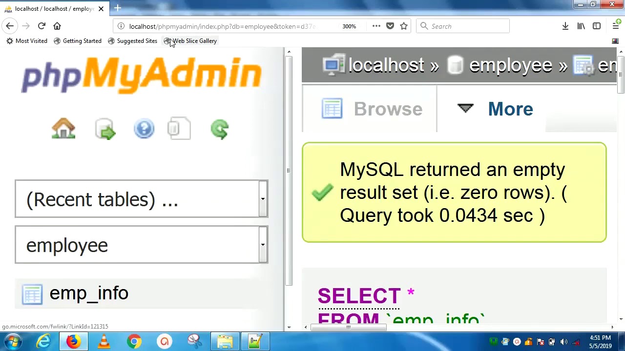 Insert Record To Mysql Database Table Lesson 34 Php In Hindi