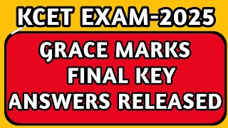 Grace Marks Kcet 2025 Final Answer Key 2025 Kcet Kea Kcet2025 Aasakti ...