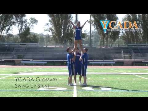 Ycada Cheer Glossary Swing Up Stunt Youtube