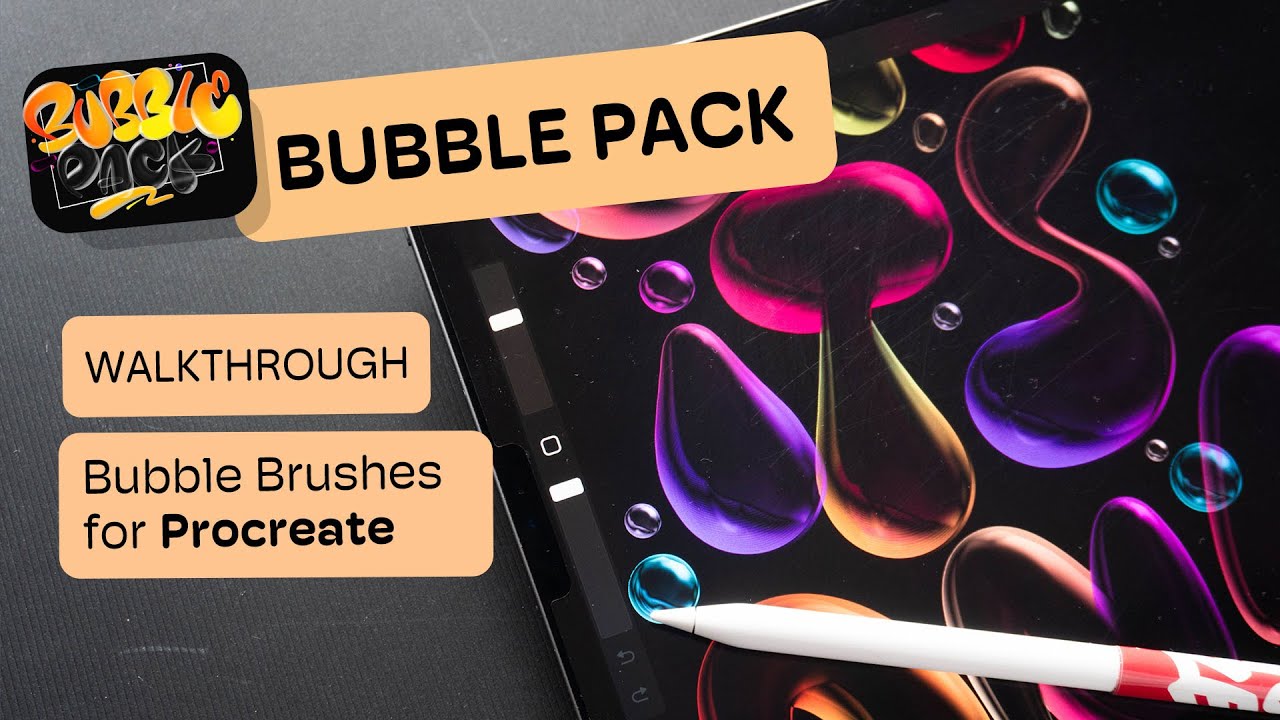 Bubble Pack Bubble Brushes For Procreate Complete Walkthrough Youtube