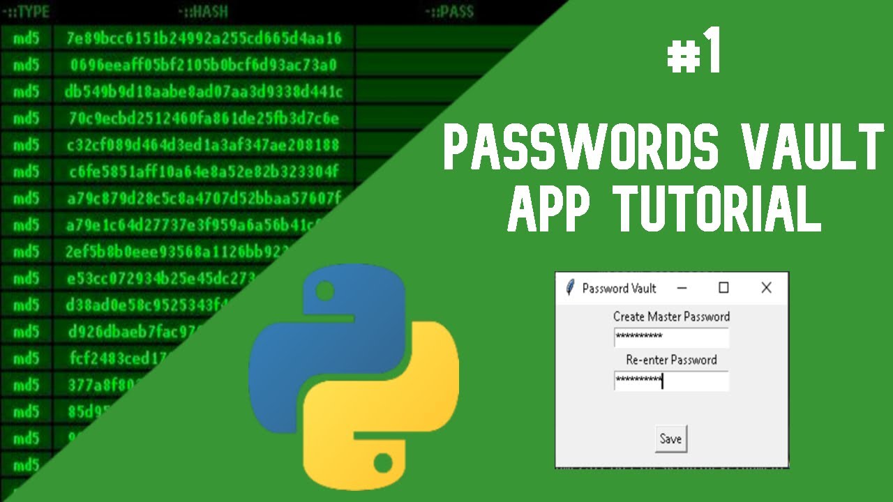 Python Tutorial Create A Passwords Vault App 1 Gui Login Database