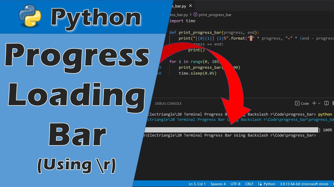 Progress Loading Bar With Ascii Characters Using R In Python Youtube