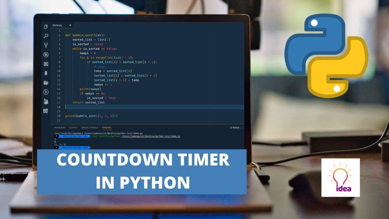 Countdown Timer With Python Python Projects Youtube