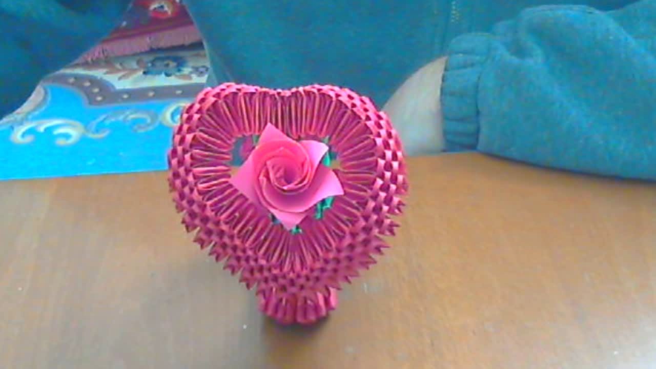 How To Make A 3d Origami Heart Youtube