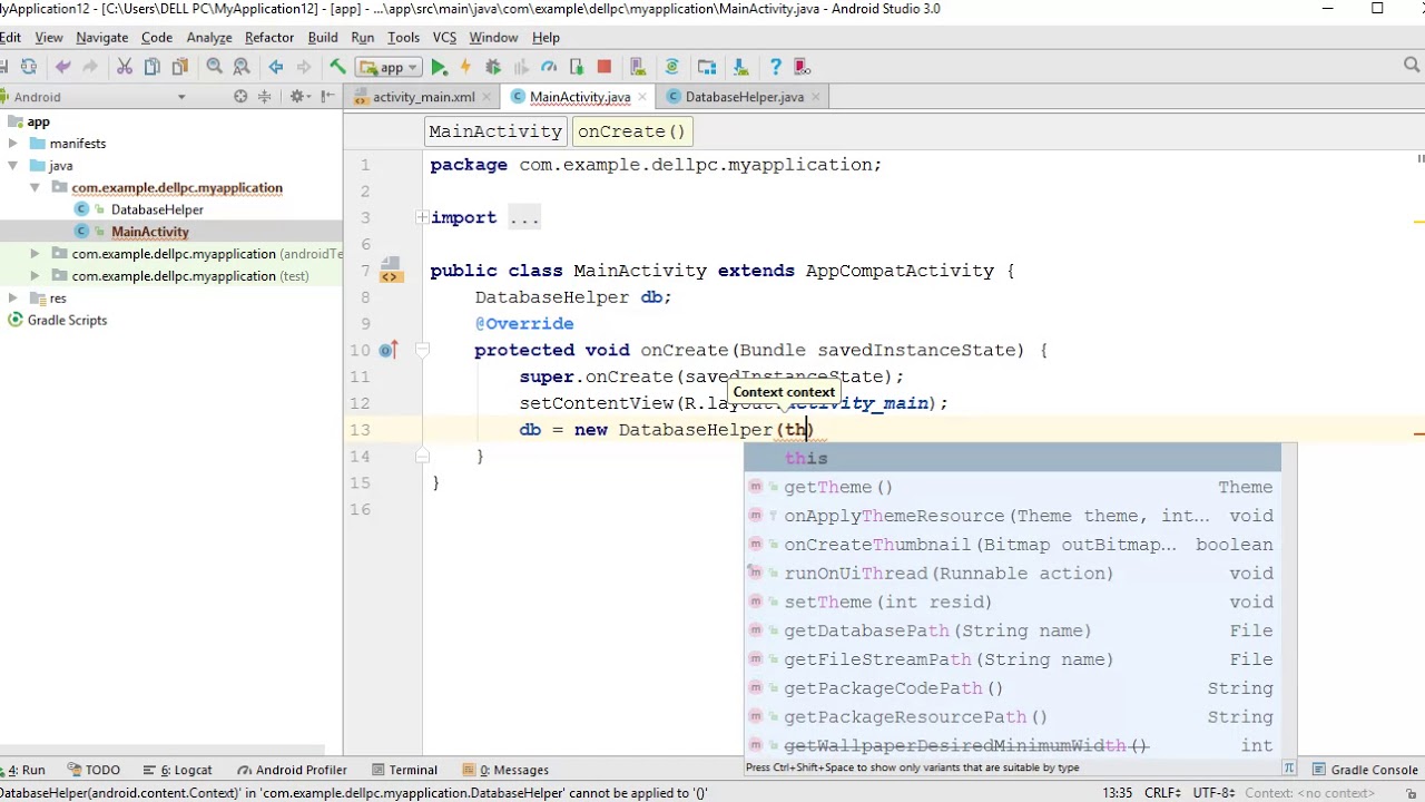 Insert Data Into Table Sqlite Database Android Studio Youtube