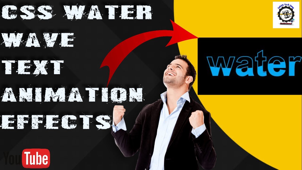 Pure Css Water Wave Text Animation Effects Using Css Clip Path Youtube
