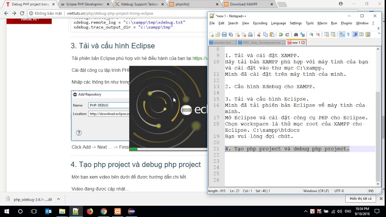 Debug Php Project Trong Eclipse Youtube