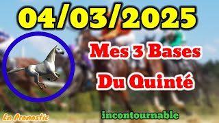 Pronostics Pmu Mes 3 Bases Incontournable Mardi 04 Mars 2025 Chantilly