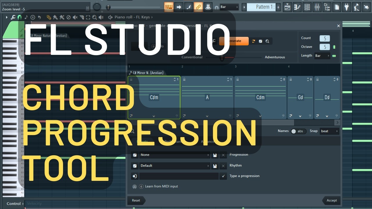 Chord Progression Tool Tutorial Fl Studio 24 Youtube