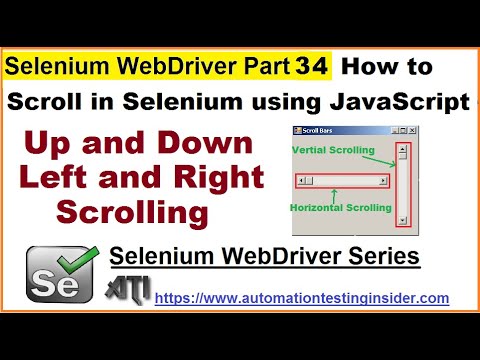 Selenium Webdriver Part34 How To Scroll In Selenium Webdriver Using