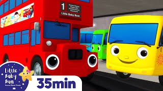 Ten Little Buses Wheels On The Bus Vehicle Songs Nursery Rhymes