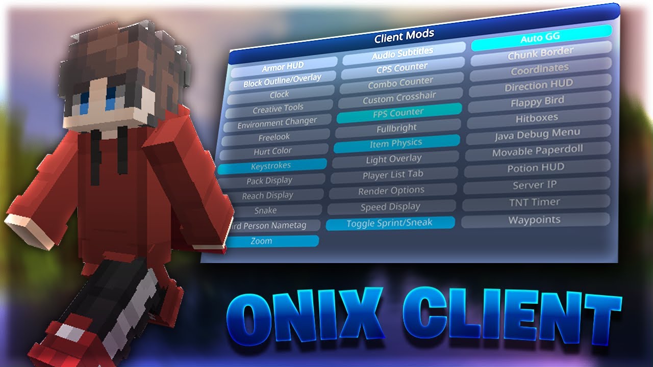 The Best Minecraft Bedrock Pvp Client Onix Client Youtube