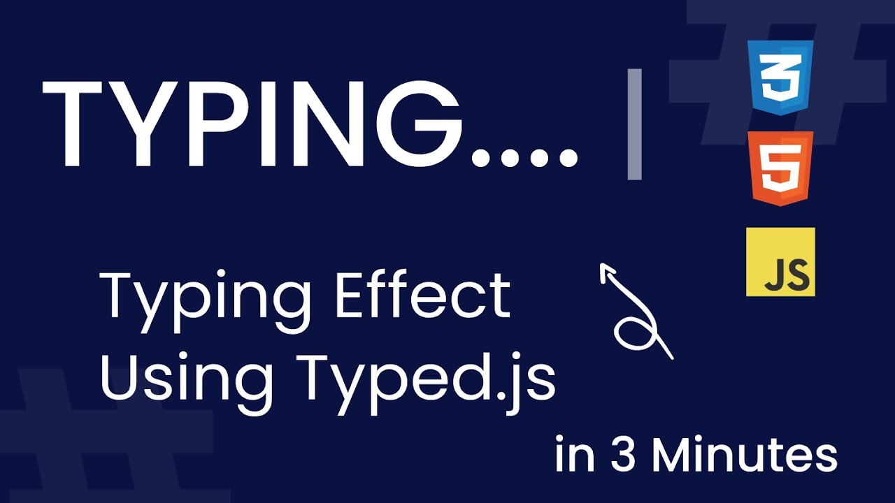 Text Typing Effect Using Typed Js Typewriter Effect Html Css And