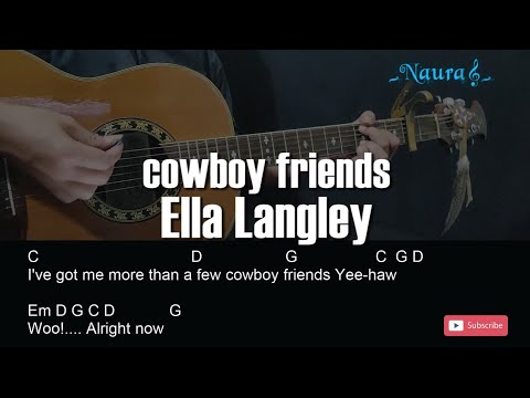 Ella Langley Cowboy Friends Guitar Chords Lyrics Youtube