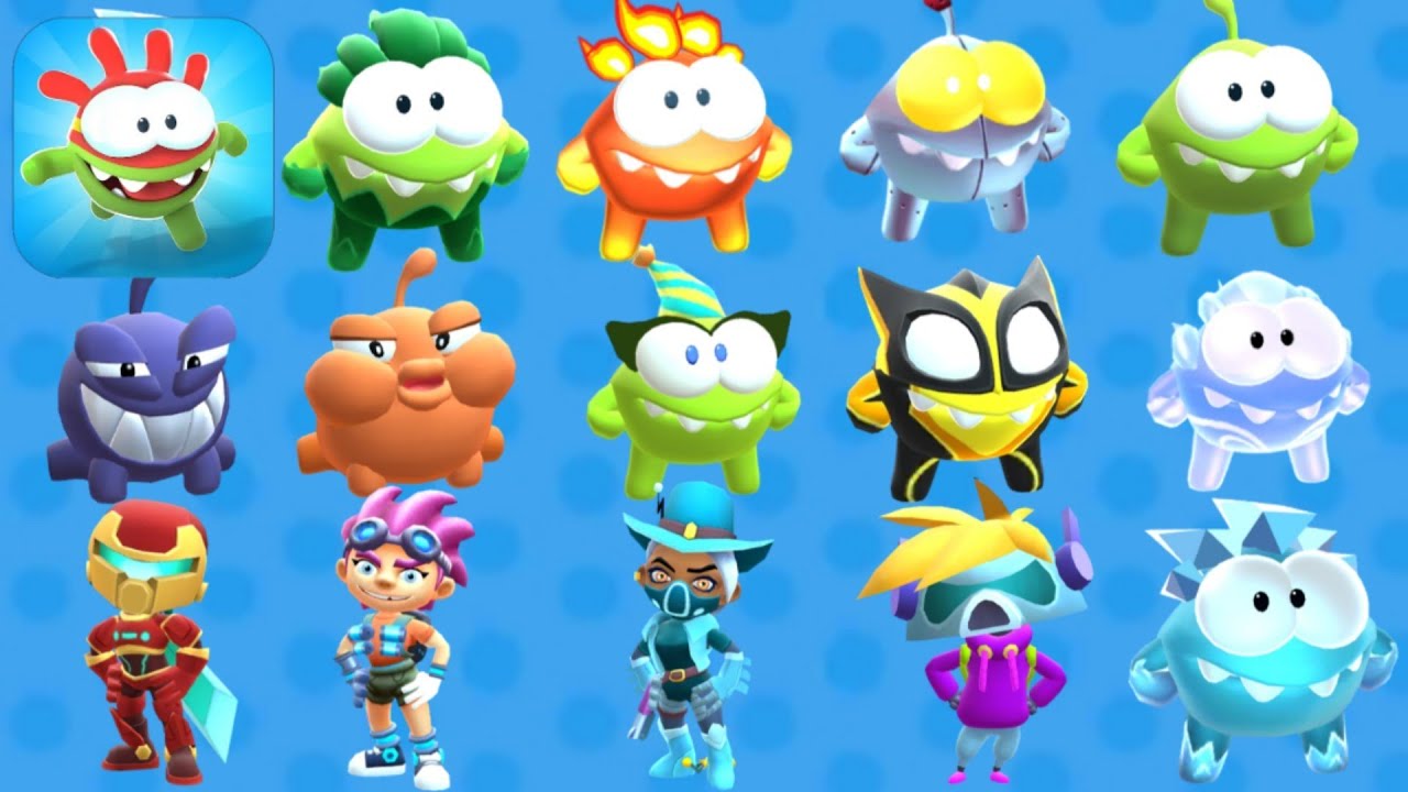 Om Nom Run All Characters Unlocked Gameplay Youtube