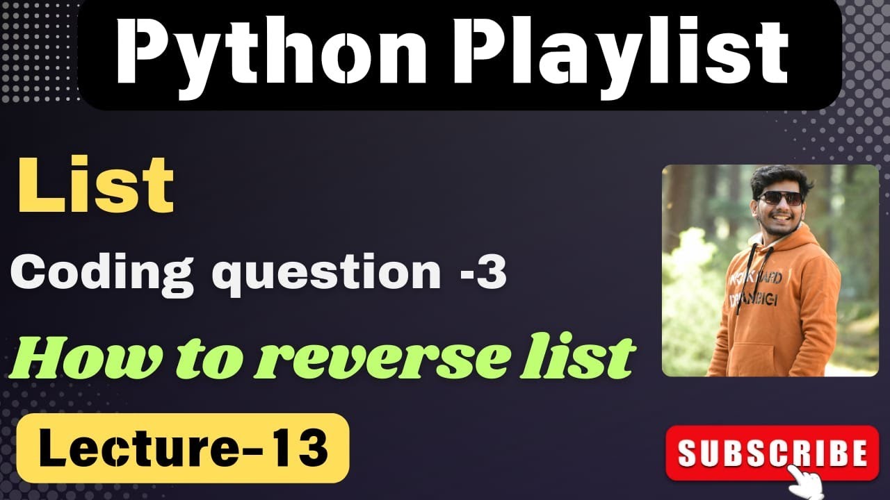 13 How To Reverse A List Python Coding 3 Youtube