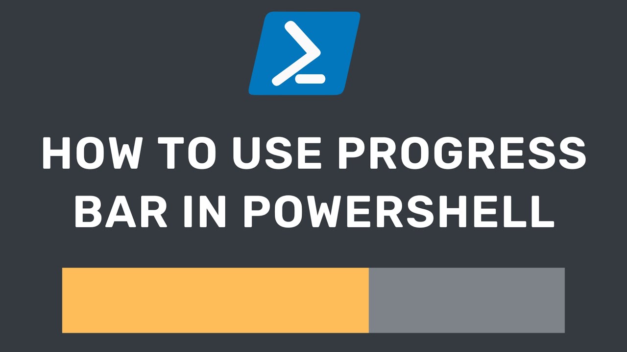How To Use Progress Bar In Powershell Youtube