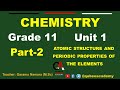 1 Grade 11 Chemistry Unit 1 Atomic Structure And Periodic Properties Of ...