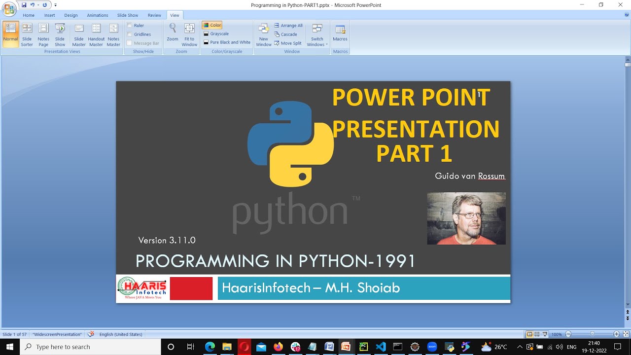 Python Ppt Part1 Youtube