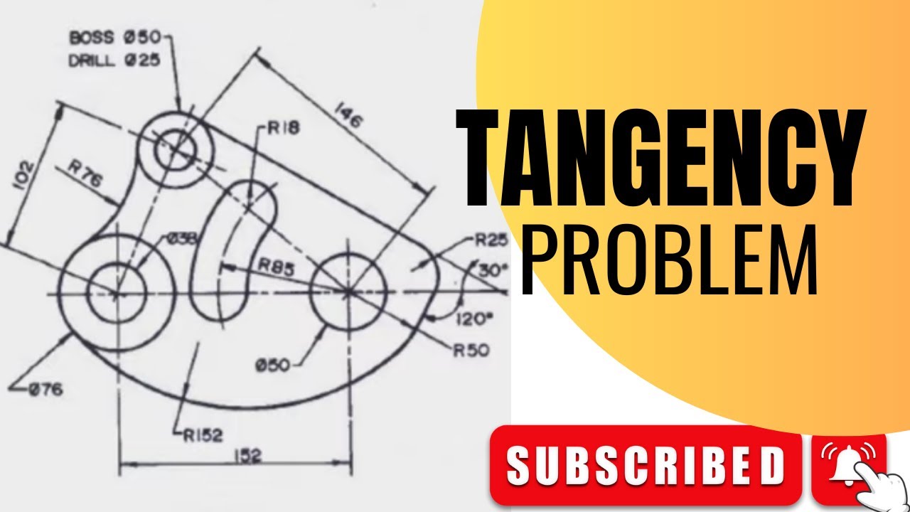 Tangency Problems In Engineering Drawing Technical Drawing Youtube