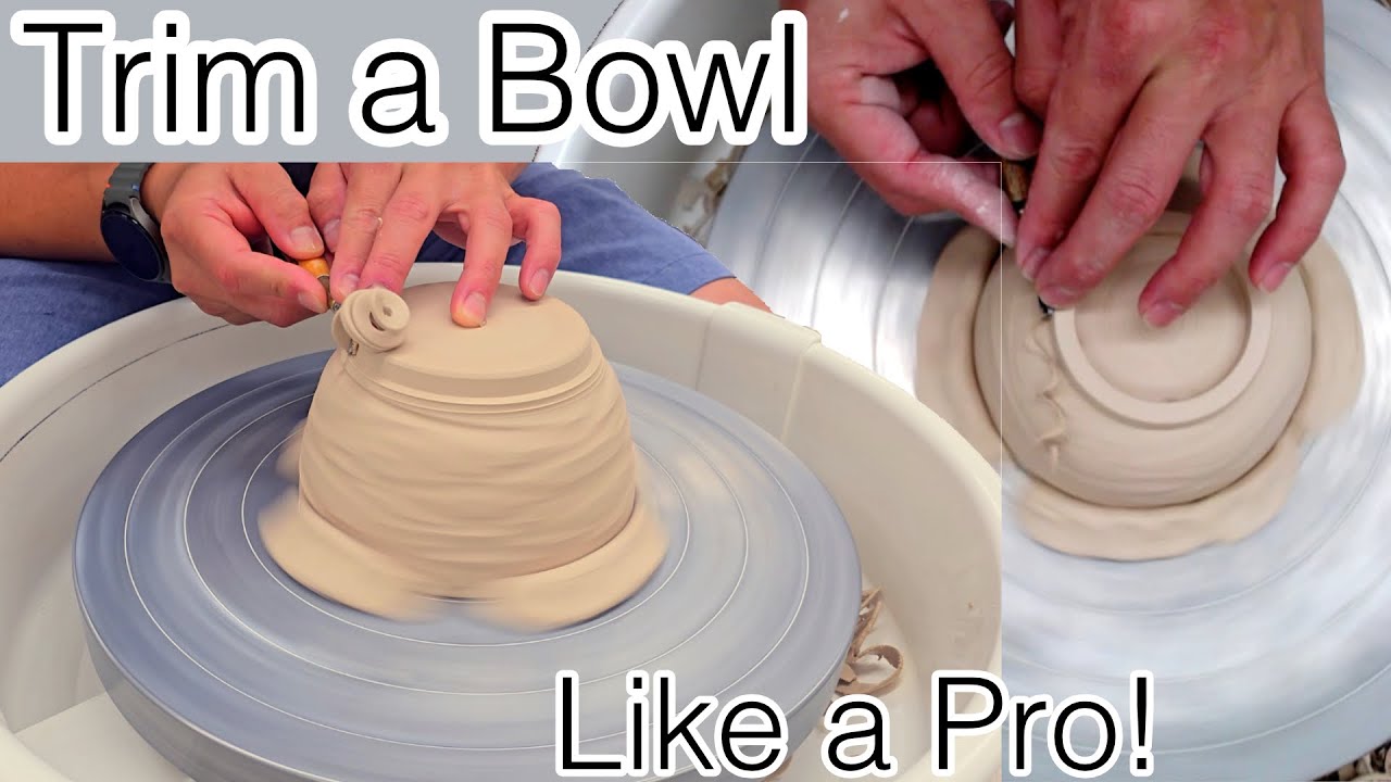 How To Trim Pottery Like A Pro On The Wheel Youtube