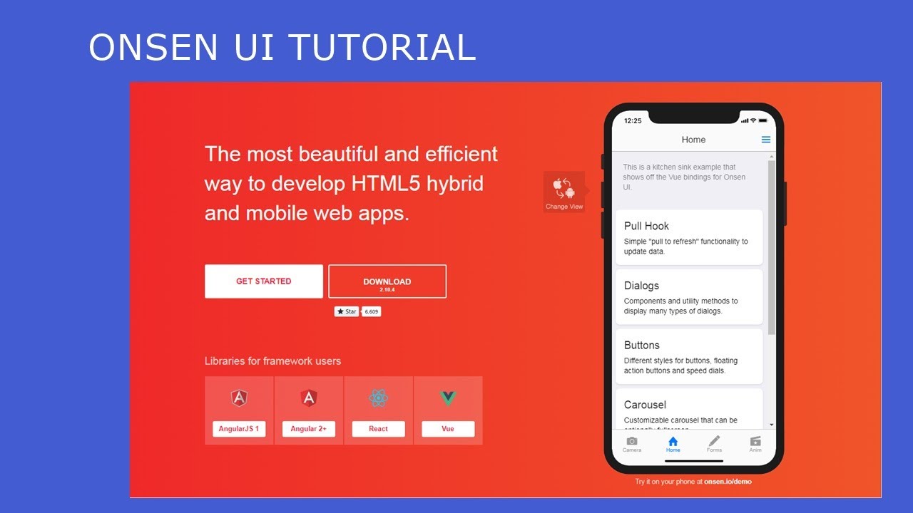 Onsen Ui Framework Full Tutorial For Web Youtube
