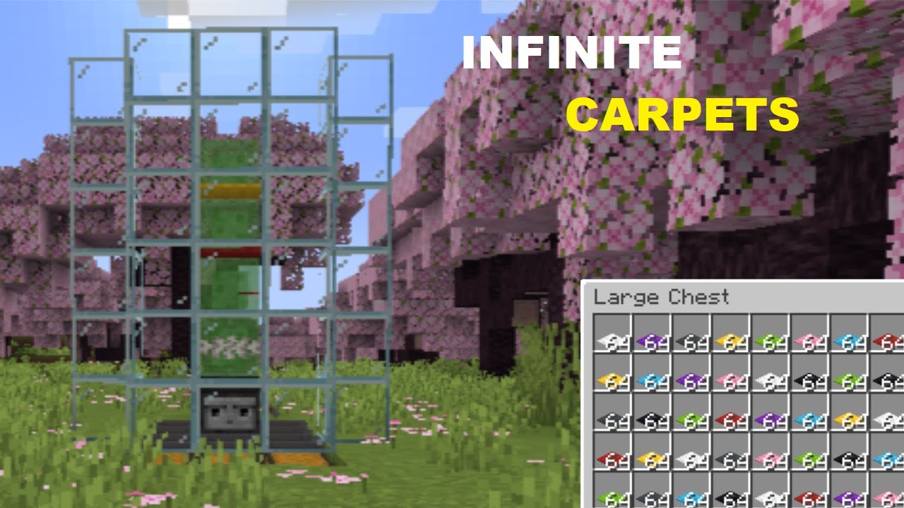Infinite Carpet Farm In Minecraft Tutorial Youtube