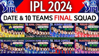 Ipl 2024 Details All Teams Official Squad All Teams Full Squad Ipl 2024 ...