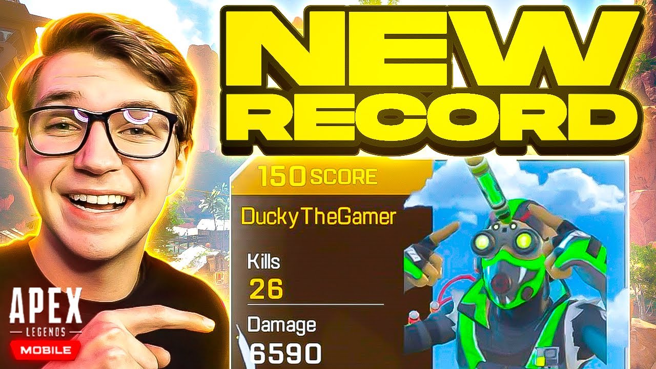 My New Kill Record 6600 Damage 26 Kills In Apex Mobile Youtube