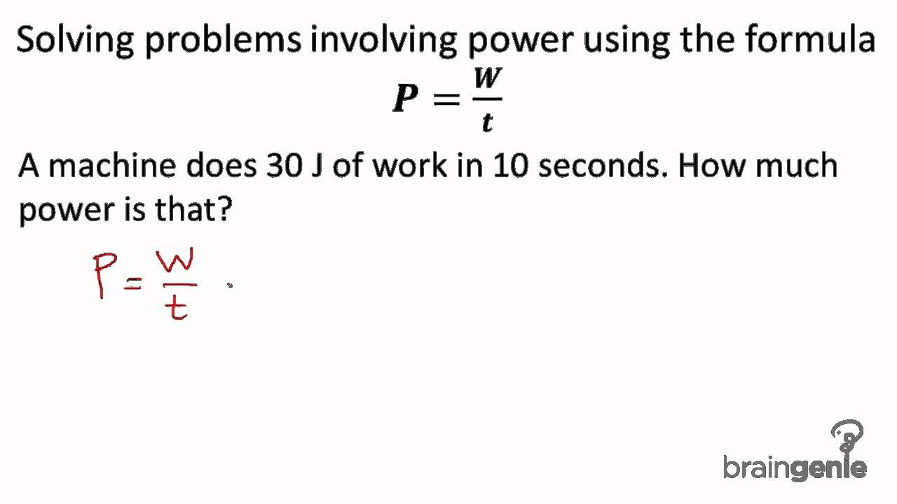 Power Formula Physics Exles Infoupdate Org