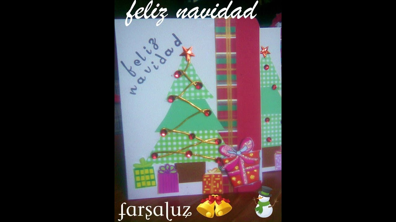 Tarjeta Navideña Scrapbook Youtube
