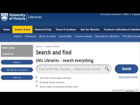 Searching Google And Library Databases Uvic Libraries Research Help