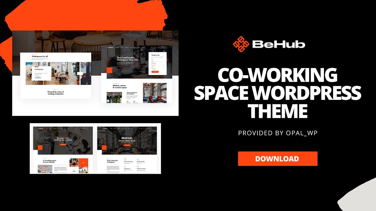 Behub Video Introduction Coworking Space Wordpress Theme Video Opal