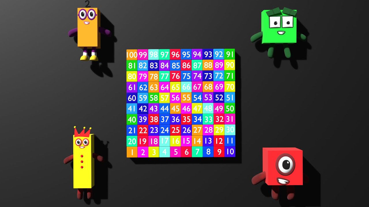 Counting 1 100 With Numberblocks And Multiplication Youtube